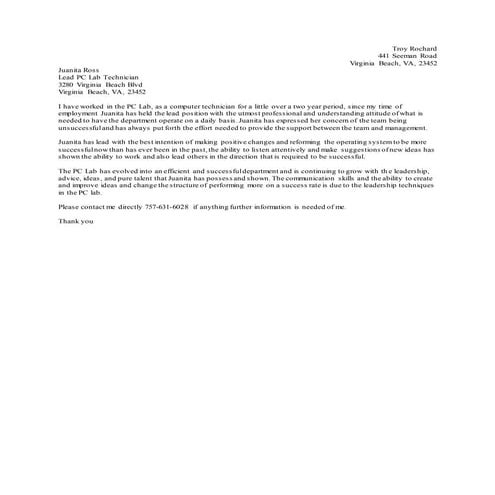 Letters of Recommendation | PDF