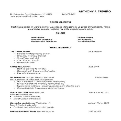 Elijah's Updated Resume!! | RTF