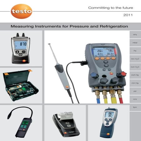 Testo - Pressure Refridgeration Equipment | PDF