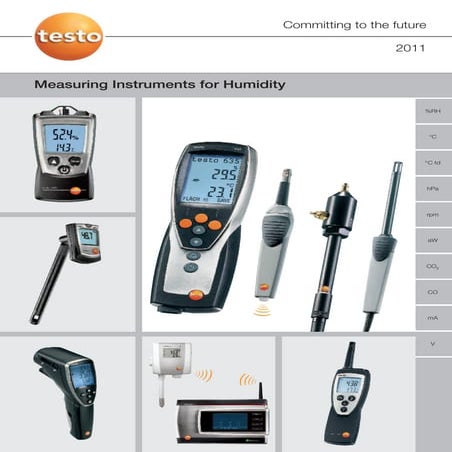 Testo - Measuring Instruments for Humidity | PDF