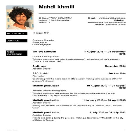 MAhdi khmili_CV(2) | PDF