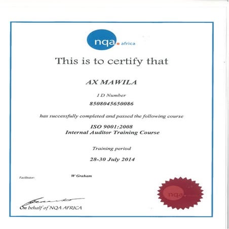 Auditor Certification | PDF