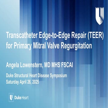 Transcatheter Edge-to-Edge Repair (TEER) for Primary Mitral Valve ...