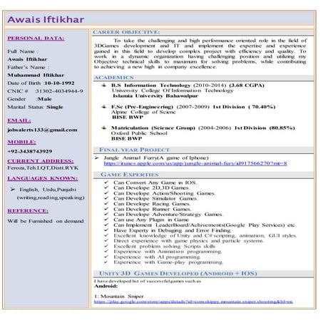 CV Abdul Basit | PDF