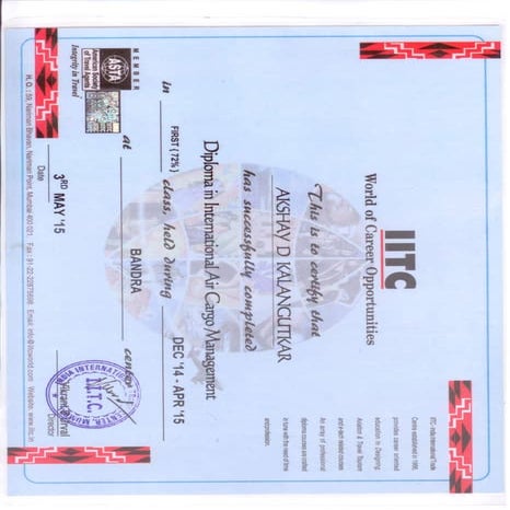 INTERNATIONAL AIR CARGO - DIPLOMA | PDF