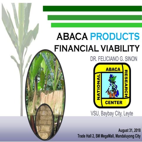 Abaca Financial Viability / Dr. Feliciano Sinon | PDF