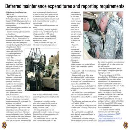 Deferred Maintenance Article | PDF