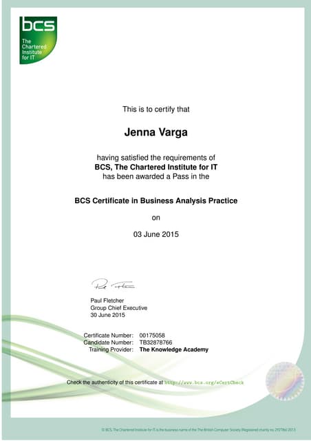 BCS_BA_Certificate | PDF