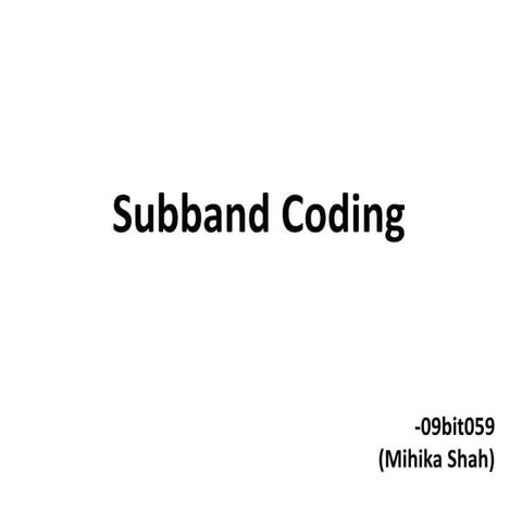 Subband Coding Pptx Digital Audio Computer Software And Applications 9652