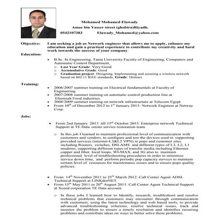 Mohamed elkady network engineer | PDF