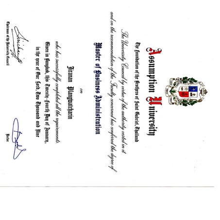 MBA Certificate 1 | PDF