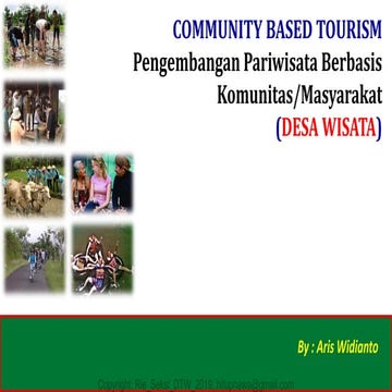 Community Based Tourism Desa Wisata | PDF