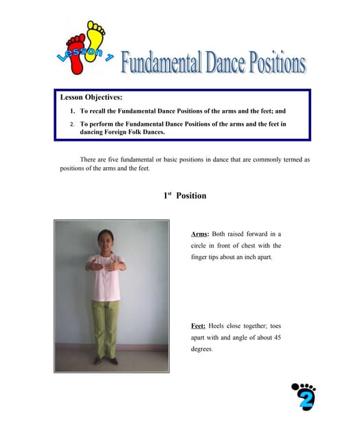 Fundamental positions of arms and feet in Folk Dance | PPTX