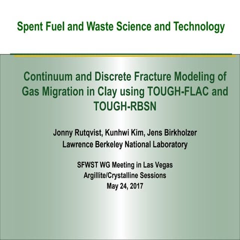 09 continuum and discrete fracture modeling of gas migration in clay ...