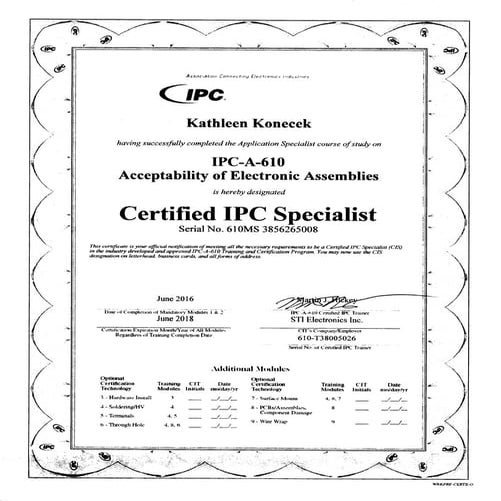 Certified IPC Specialist | PDF | Consumer Electronics | Technology & Computing