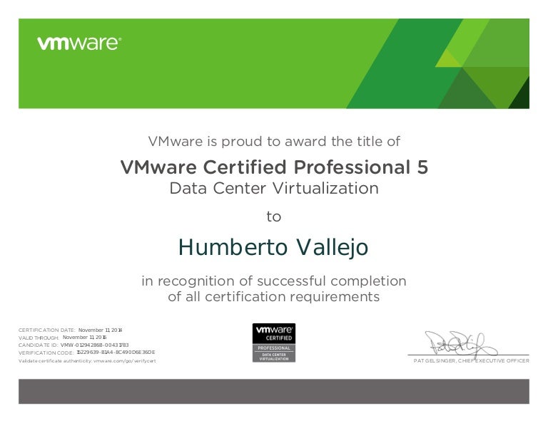 VCP Certification
