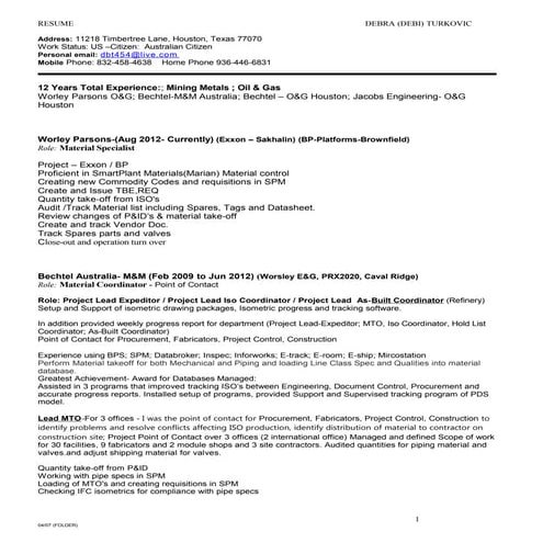 Debra_Turkovic_RESUME May2015 | PDF