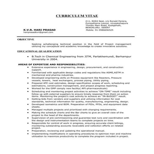 Hariprasad K V R | PDF