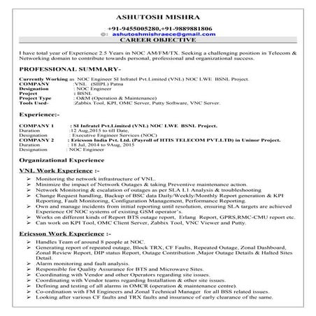 Ashutosh updated C.V | DOC