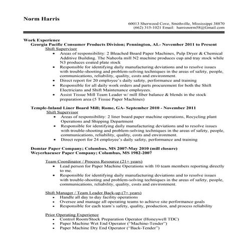 Harris, Norm resume 060613 | PDF