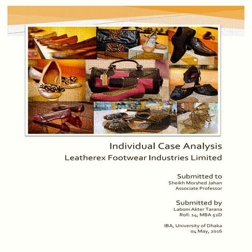 Case Study on a Export Oriented Footwear Company - Leatherex ...