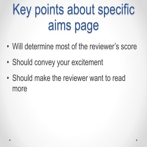 "How Write the "Specific Aims" by Scott Filler, PhD | PPTX
