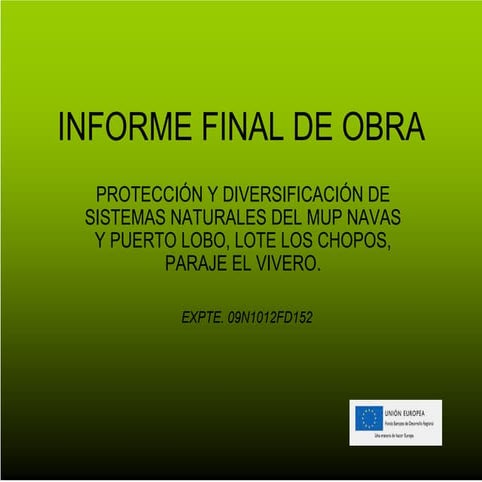 informe final de obra | PDF