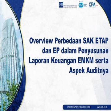 PPL SAK ETAP & EP EMKM Republik Indonesia | PDF