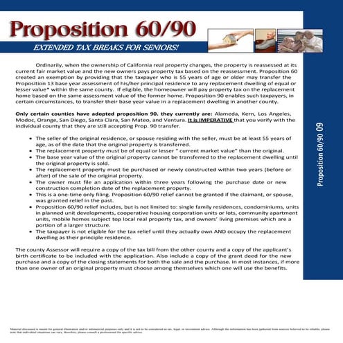 09 Proposition 60 90 | PDF | Personal Taxes | Personal Finance