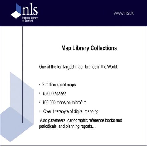 SLIC - Public Library Managers - NLS Map Library | PPT