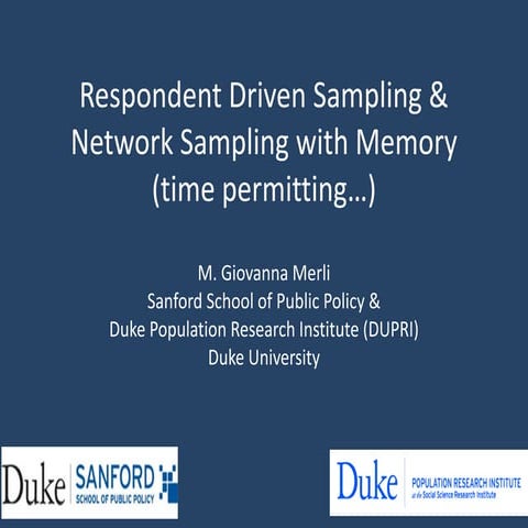 09 Respondent Driven Sampling And Network Sampling With Memory Ppt