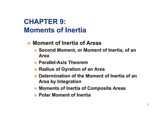 Centroid & moi table | PDF