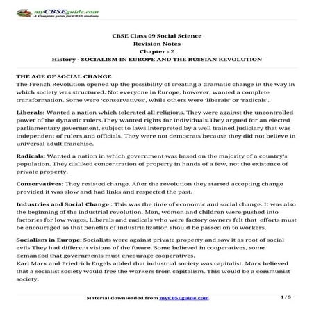 09 social science_key_notes_history_ch2_socialism_in_europe_and_russian ...