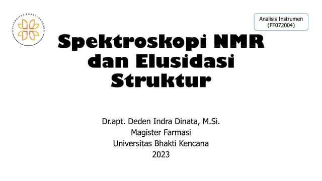 Spektroskopi NMR | PPTX