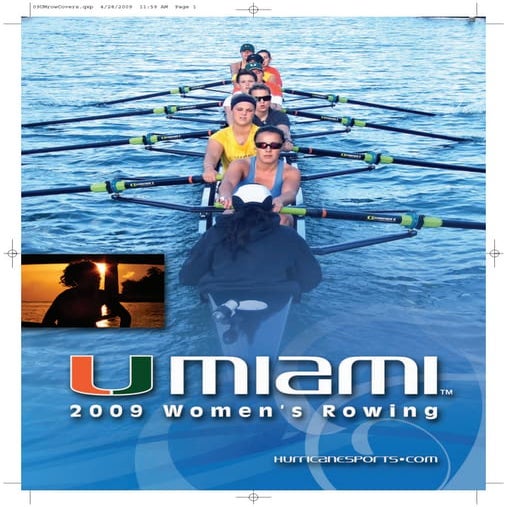 2009 UM Rowing Media Guide Cover | PDF