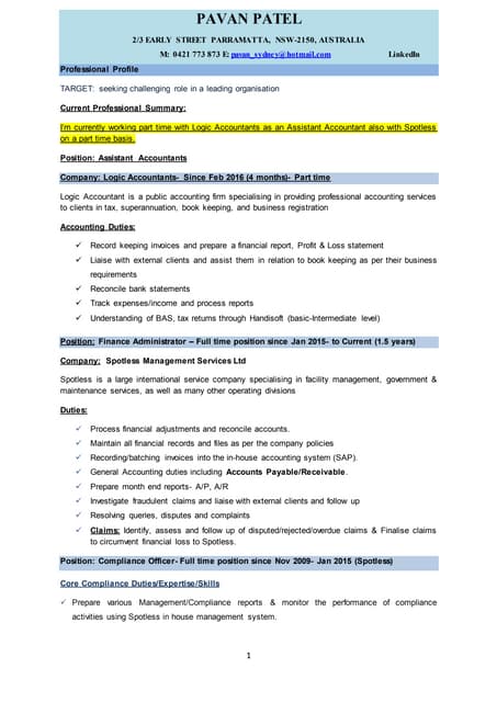 Sandhya Dharani Resume | PDF