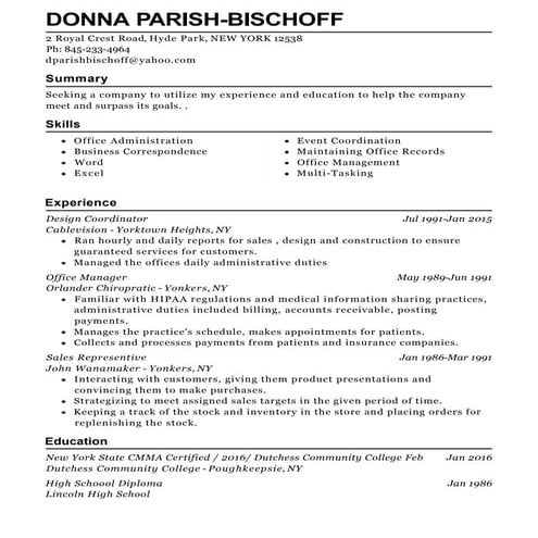 DPB Resume 2016 | PDF