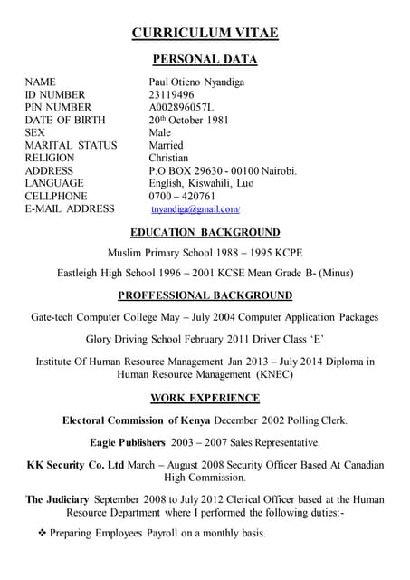 Curriculum Vitae Edie Turay | DOCX | Business Administration | Business