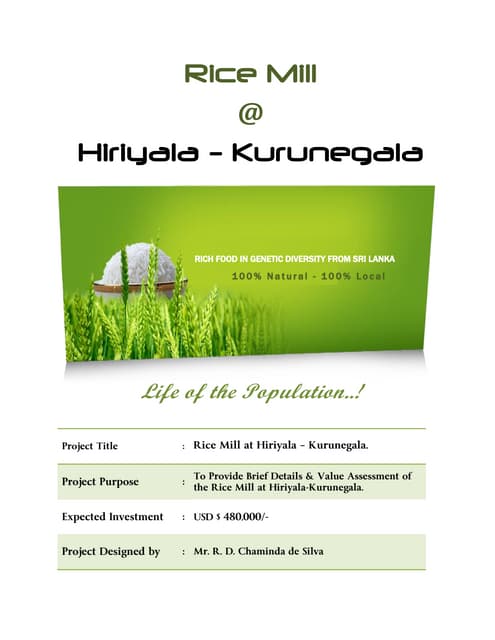 Business Plan - Rice mill | DOCX