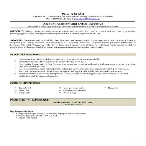 RESUME-POOJA SHAH | PDF