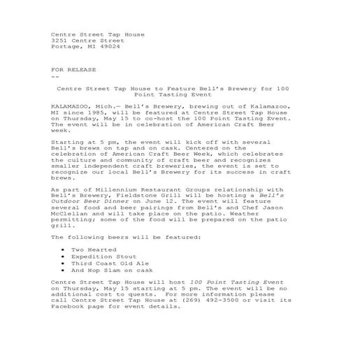 CSTH press release | DOC