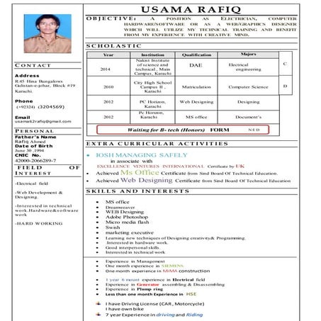 usama rafiq | DOCX | Technology & Computing