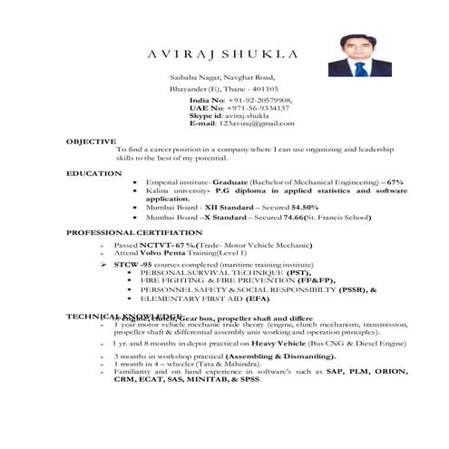 Resume_Updated_Aji M P | DOC