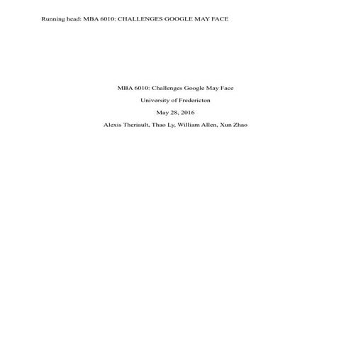 Challanges Google May Face | PDF