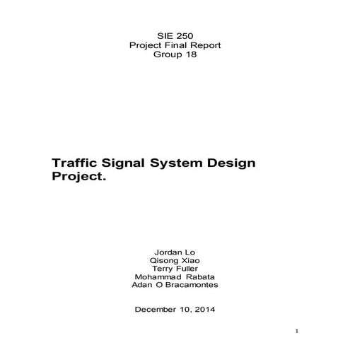 Traffic Signal Re-timing Studies to Reduce Congestion and Emissions | PPTX
