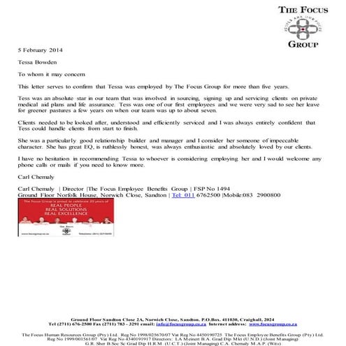 Reference Letter - Carl Chemaly | DOCX