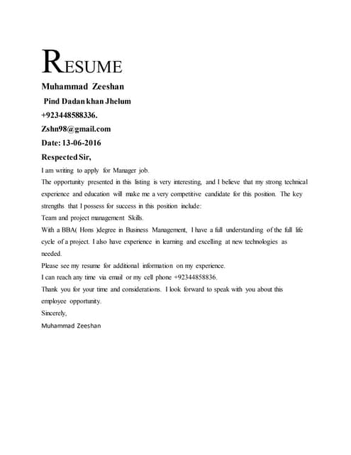 Tamil Resume Template | PDF