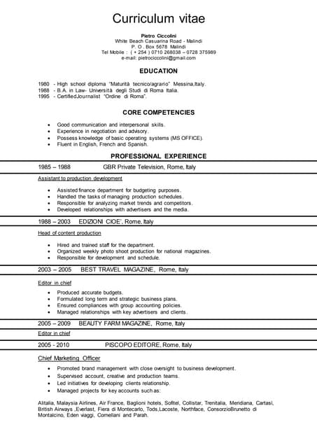 Ana Maria Oliveira CV | PDF