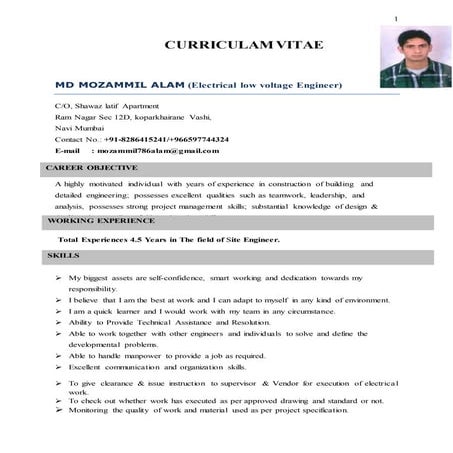 ELV ENGINEER RESUME | DOC