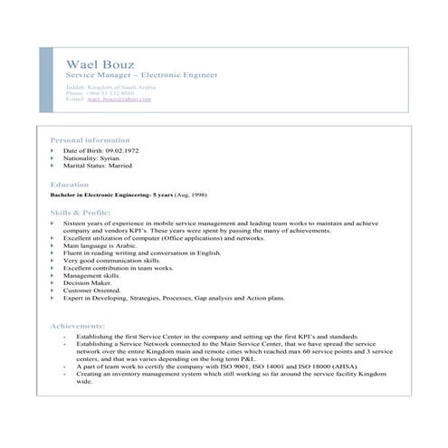 Wael Bouz CV_4 | PDF